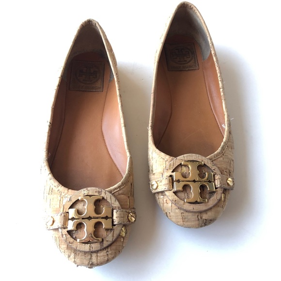Tory Burch | Shoes | Tory Burch Cork Reva Slip Ons Ballerina Flats 6 ...